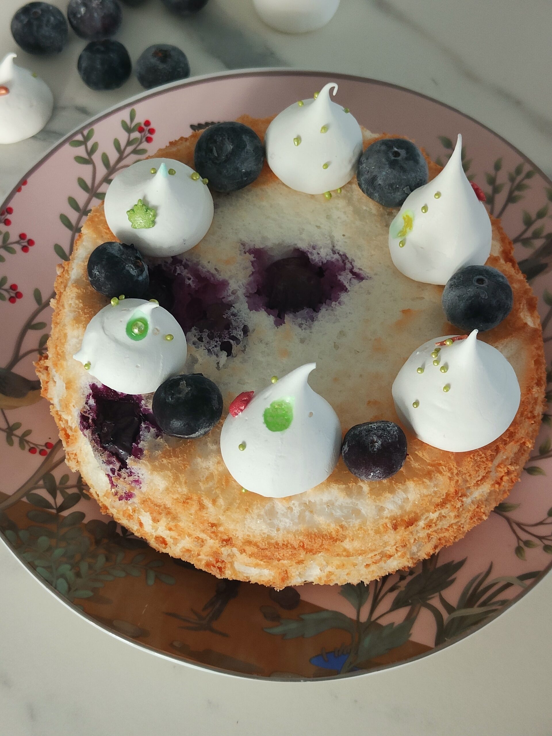 Angel cake ai mirtilli - Bittersweetme ricette in musica