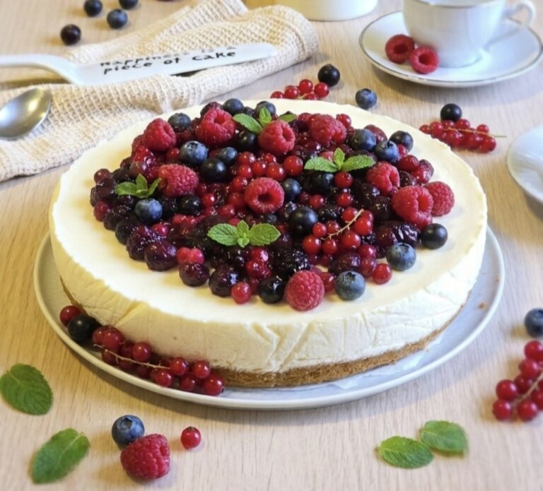 Torta fredda simil cheesecake allo yogurt greco: dolce ricetta fresca ...