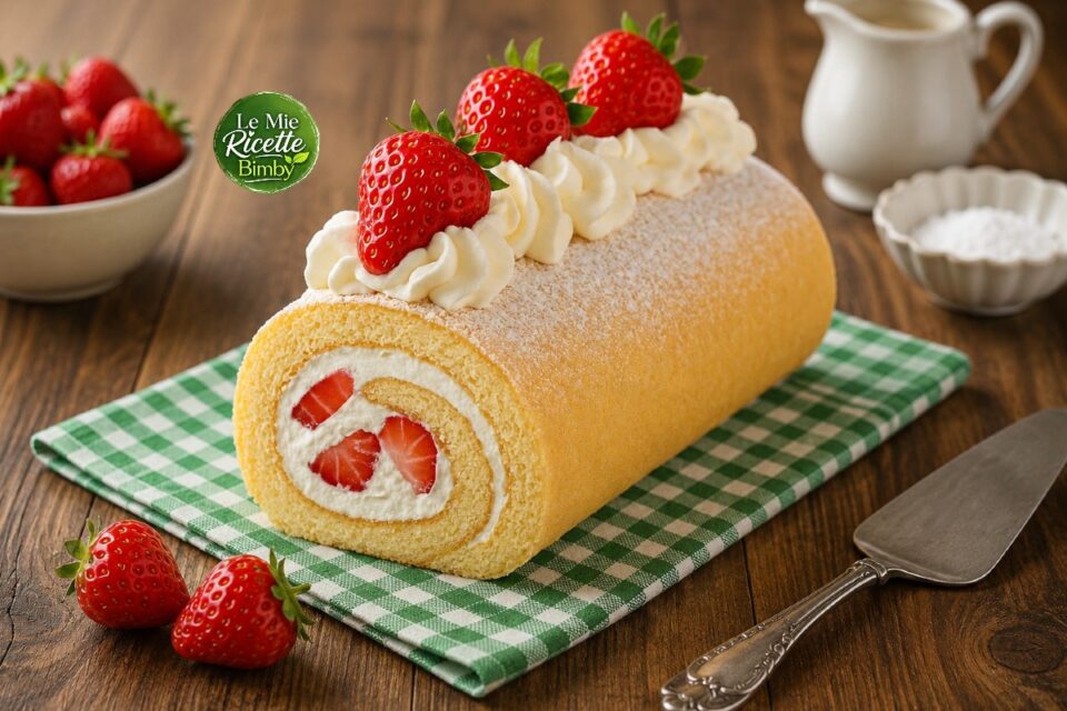 ROTOLO PANNA E FRAGOLE BIMBY - Le mie Ricette Bimby