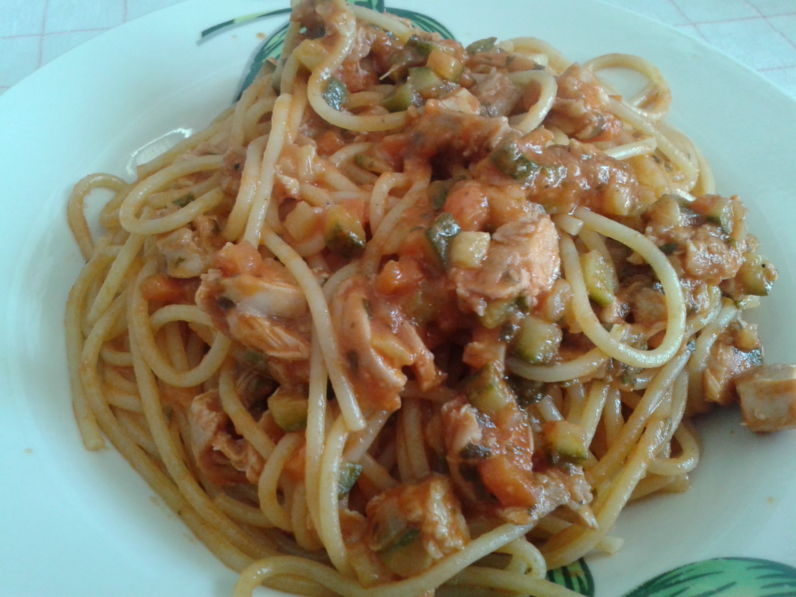 Spaghetti con ragù di pollo