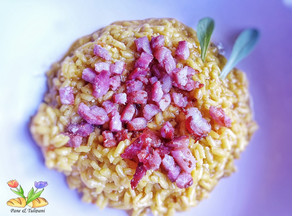 Risotto zafferano e pancetta dorata - Pane & Tulipani